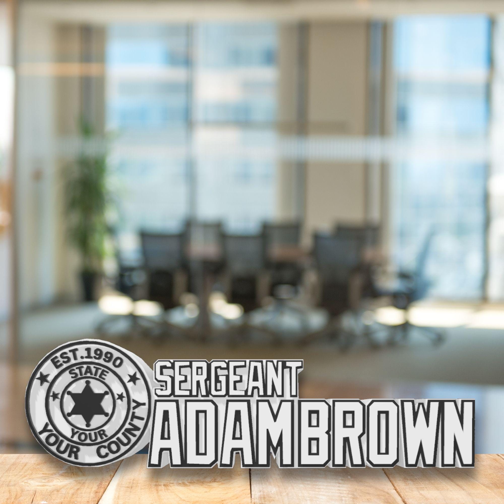 Personalized Sergeant Desk Name Plate, Sergeant Appreciation Gift ...