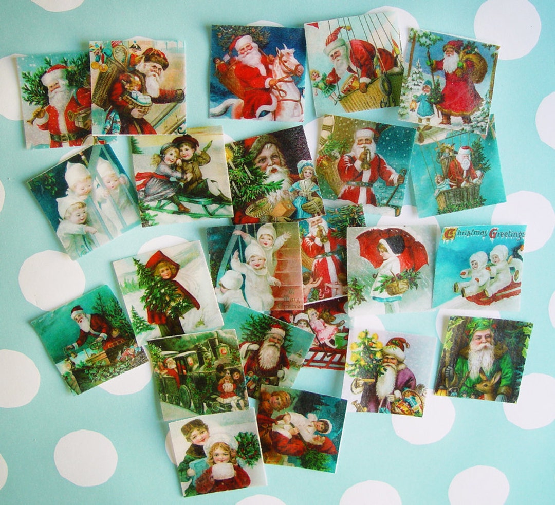 5 DOZEN 1 1/2 Square Santa Claus /christmas Edible Image Wafer Paper ...