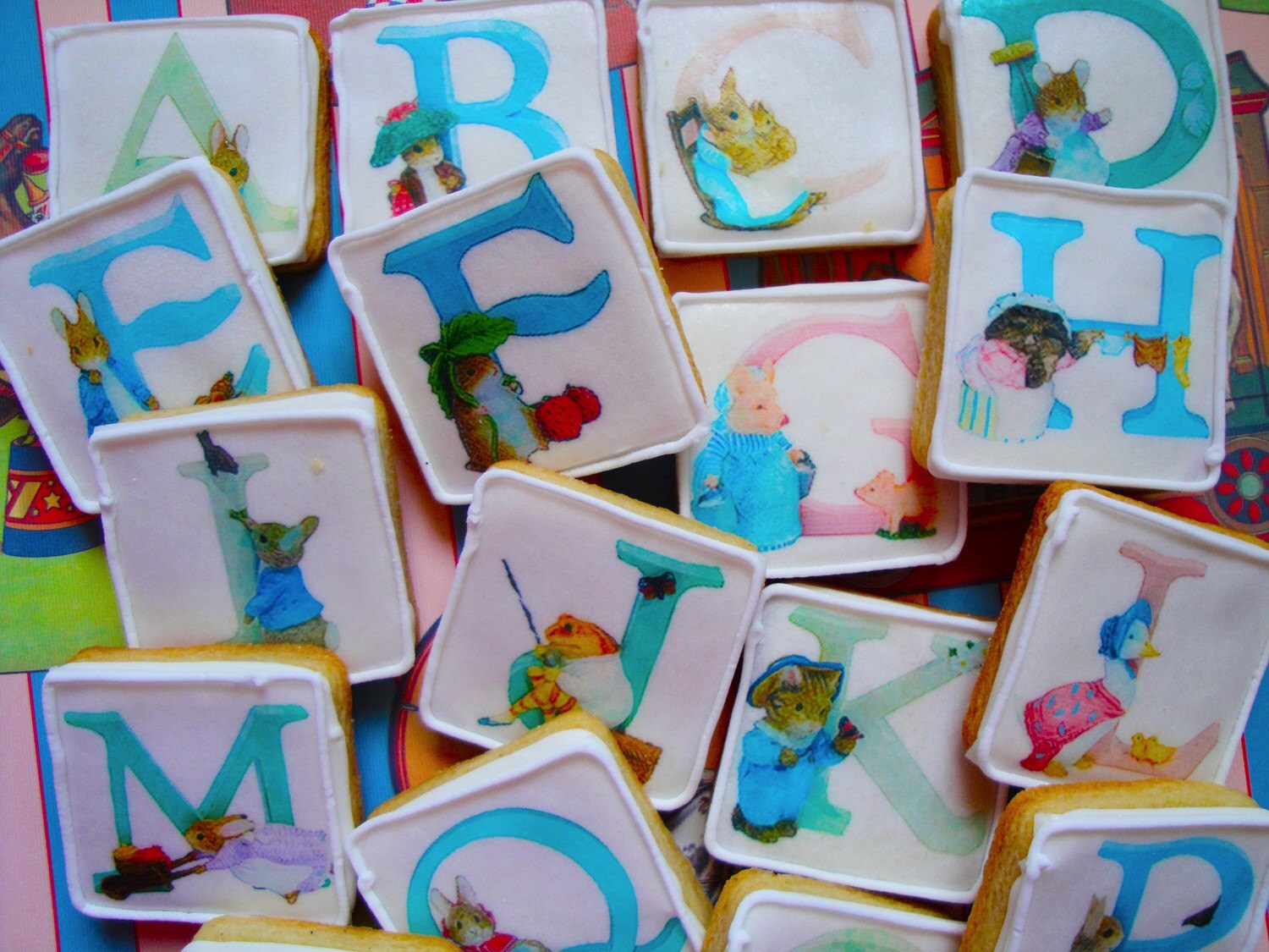 Beatrix Potter ABC Alphabet baby animal edible image wafer | Etsy