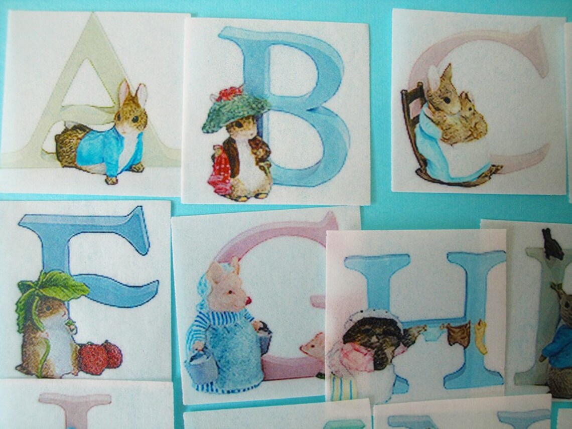 Beatrix Potter ABC Alphabet Baby Animal Edible Image Wafer - Etsy