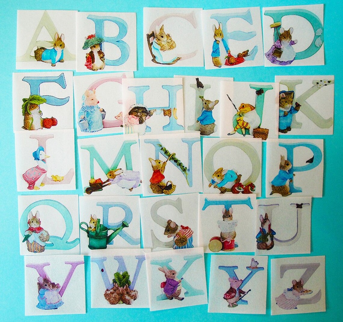 Beatrix Potter ABC Alphabet Baby Animal Edible Image Wafer - Etsy