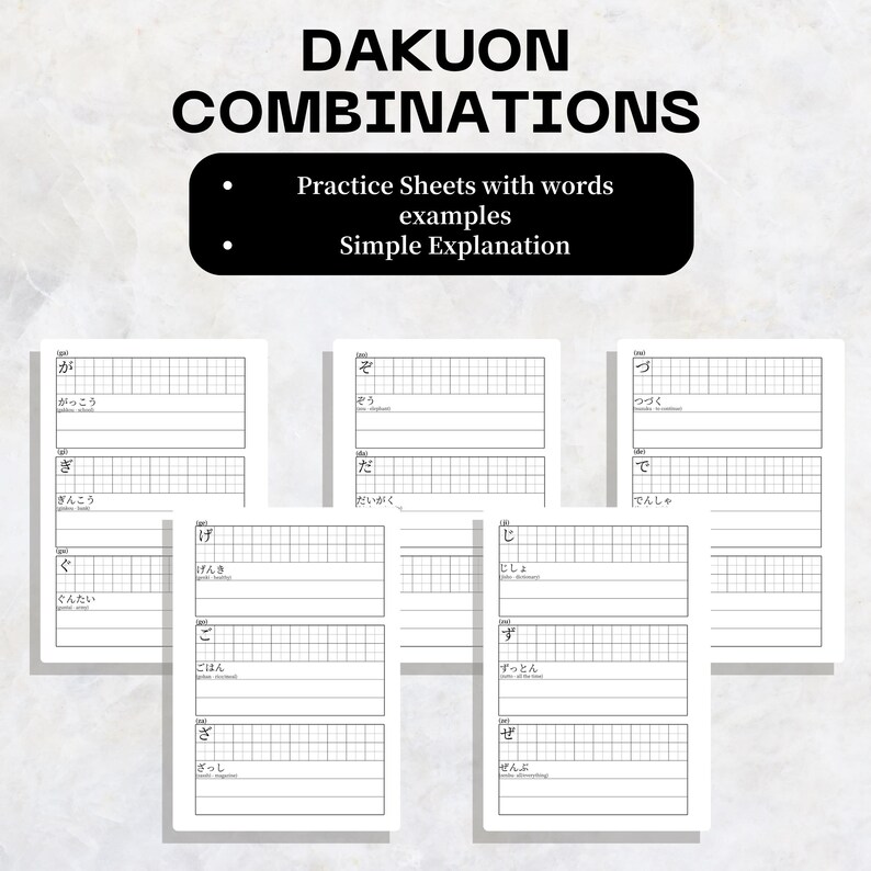 Hiragana Practice Sheets, Japanese for Beginners, Japanese Alphabet ...