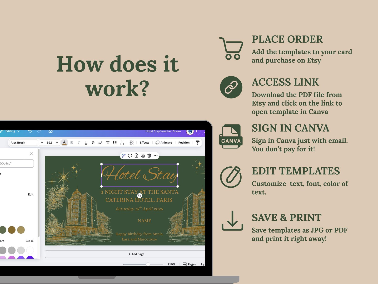Luxury Hotel Stay Voucher Gift Certificate, Christmas, Anniversary ...