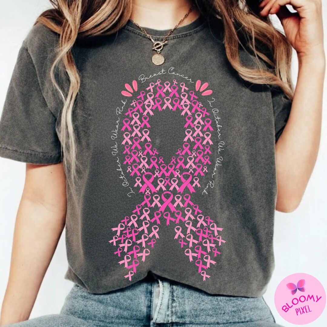 Daisy Ribbon Breast Cancer Awareness PNG, Pink Preppy Design (digital ...