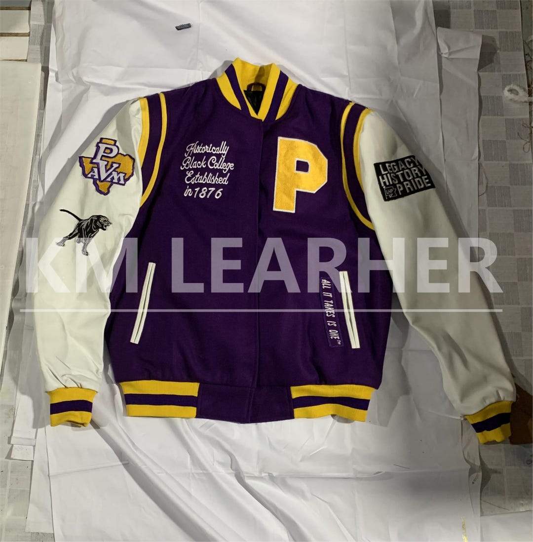 PVAMU HBCU Varsity Jacket – Prairie View A&M Panthers, Purple Gold Wool ...