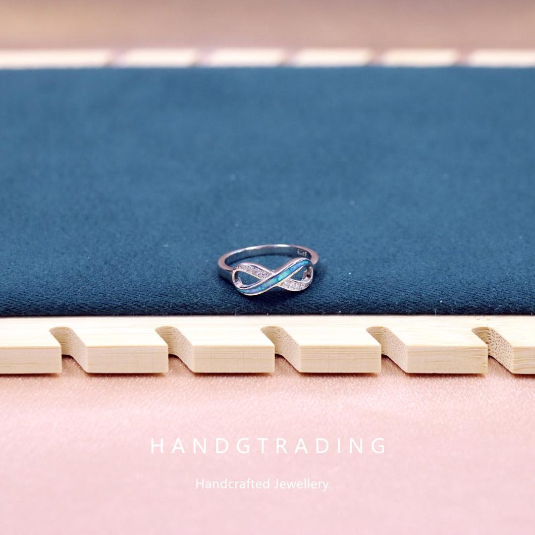 Opal Ring With Infinity Symbol, Fashionable S925 Silver Ring for Women ...