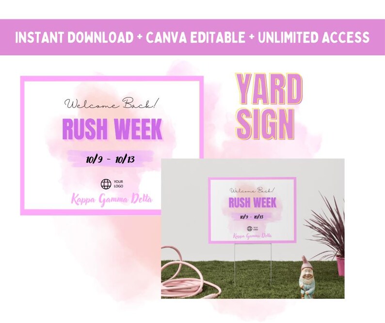 Editable Sorority Rush Week Canva Template Kit | Recruitment Flyers ...
