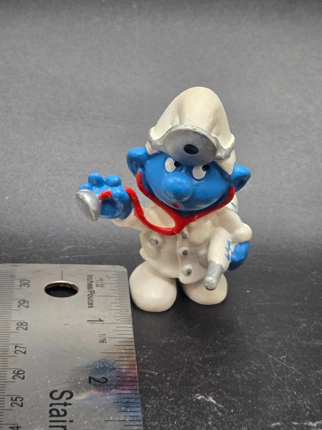 Smurfs Doctor Smurf With Red Thermometer Vintage PVC Figure Peyo ...
