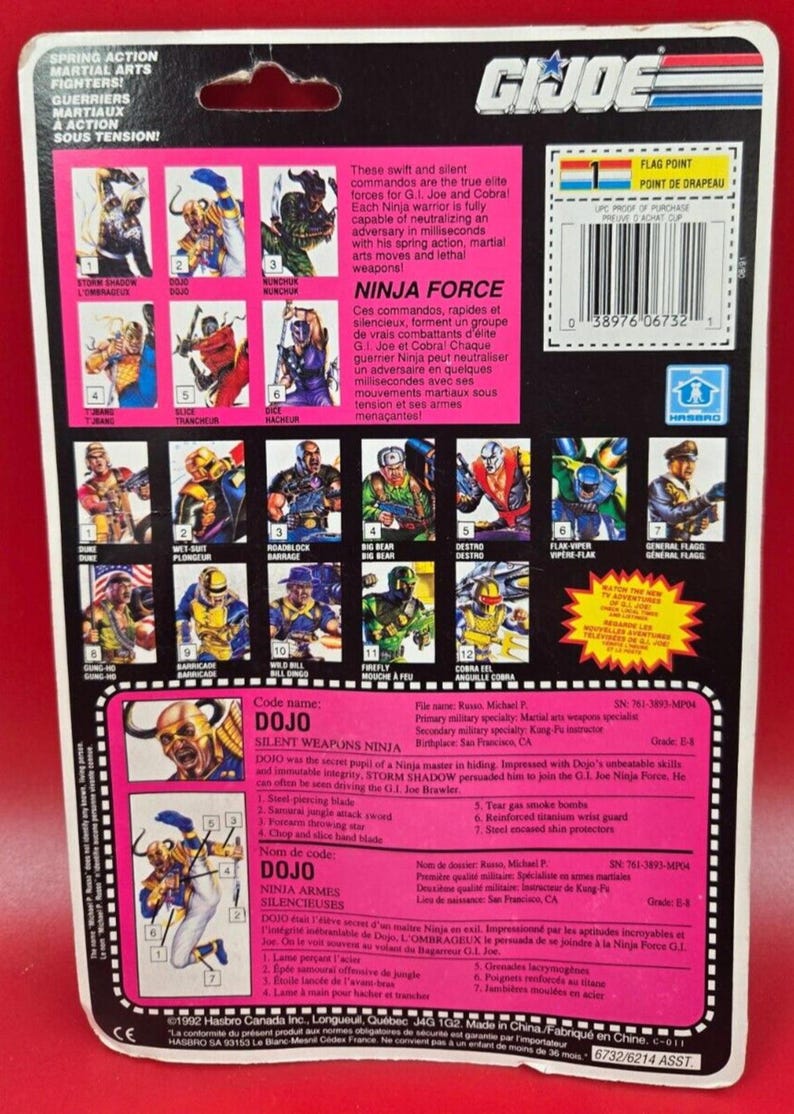 G.I. Joe - Dojo - Ninja Force - Hasbro 1992 Never Opened - Etsy