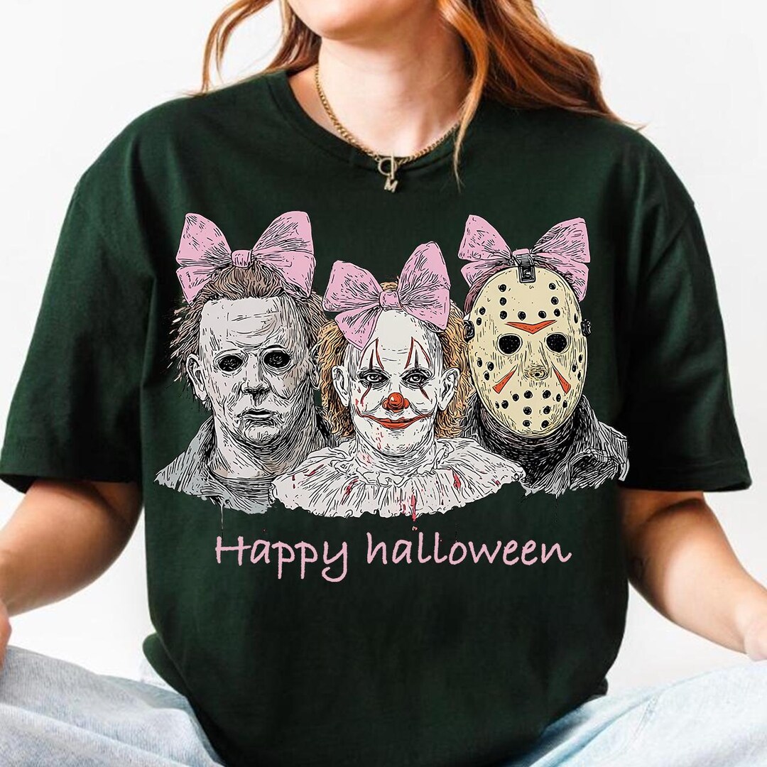 Coquette Horror Happy Halloween PNG, Cute Pink Bow Scary Movie ...