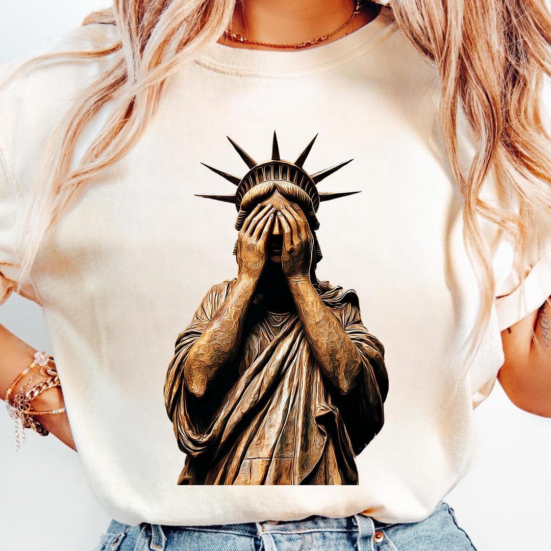 Statue of Liberty Crying PNG, Liberty Weeps Clipart, Political Protest ...