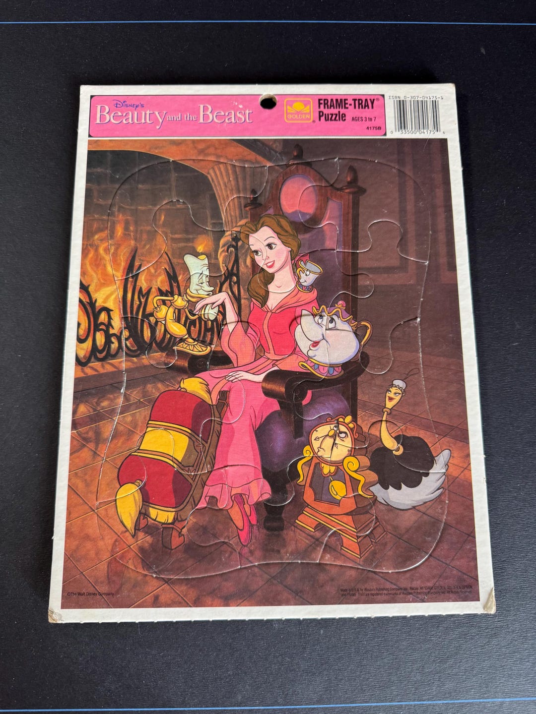 Vintage Beauty and the Beast Puzzle | 1980s Golden Frame-tray, 12-piece ...