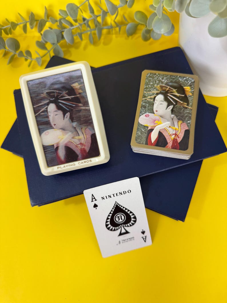 Vintage Nintendo Playing Cards – 1960s Lenticular Geisha Collector Set ...