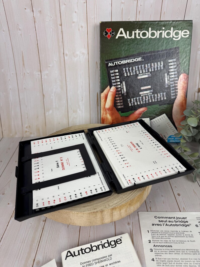 Vintage Autobridge Game by Grimaud - Solo Bridge Trainer - Beginner ...