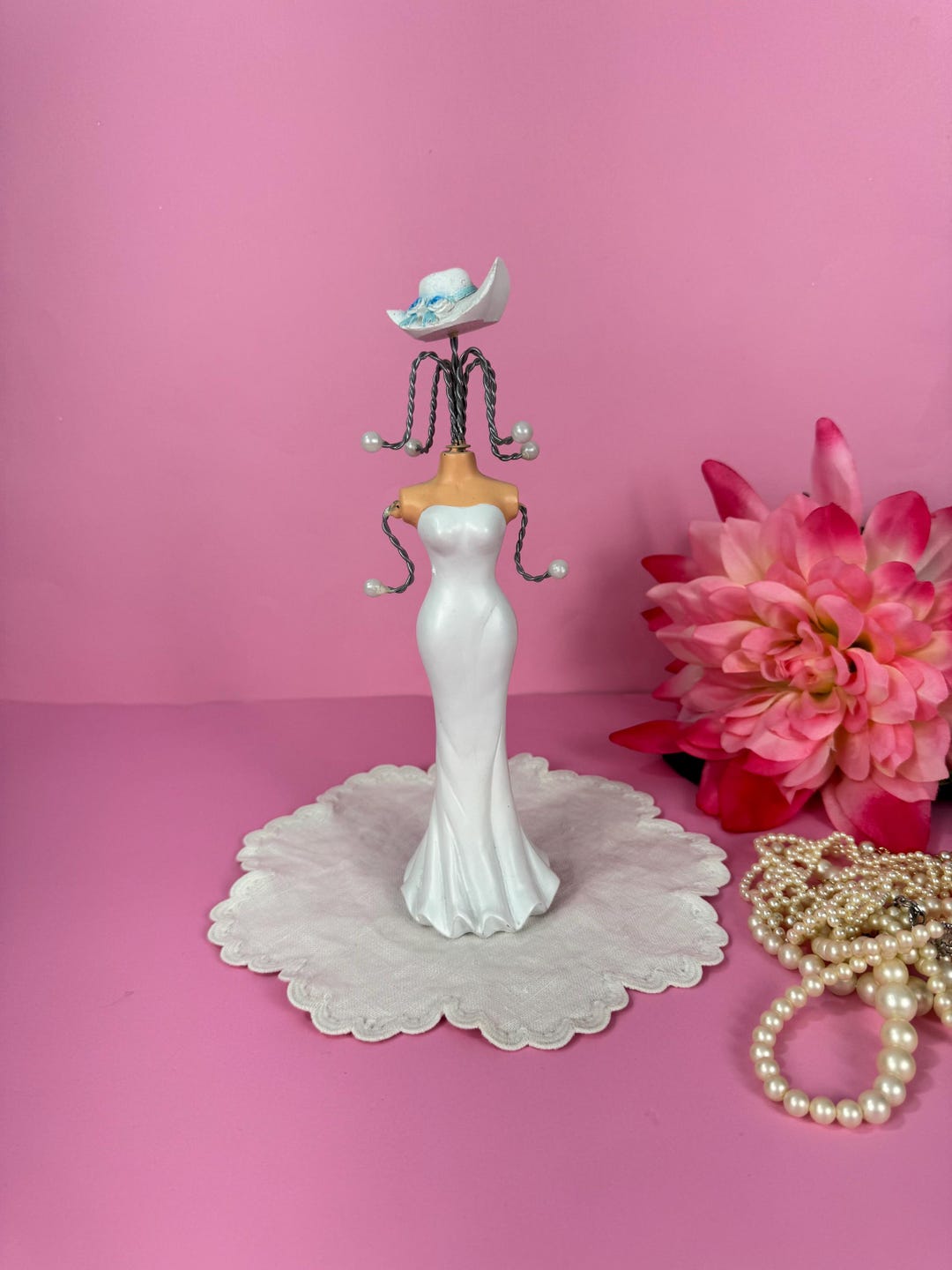 Elegant Ball Gown Jewelry Display Stand - Vintage Mannequin Style - Etsy