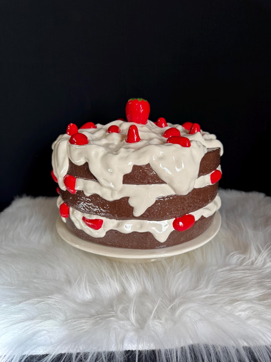 Vintage Strawberry Shortcake Ceramic Cake Dome - Etsy