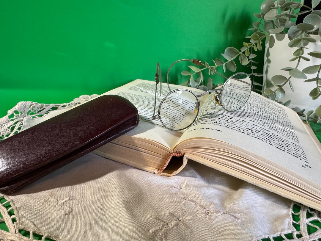 Antique Wire Frame Spectacles With Cable Temples - Original Case - Etsy
