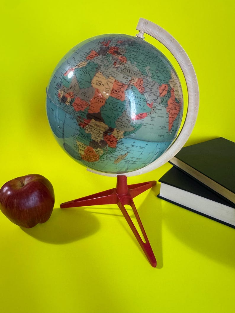 Vintage Earth Globe RICO Florence Editions - 1960s-1970s Decor - Retro ...