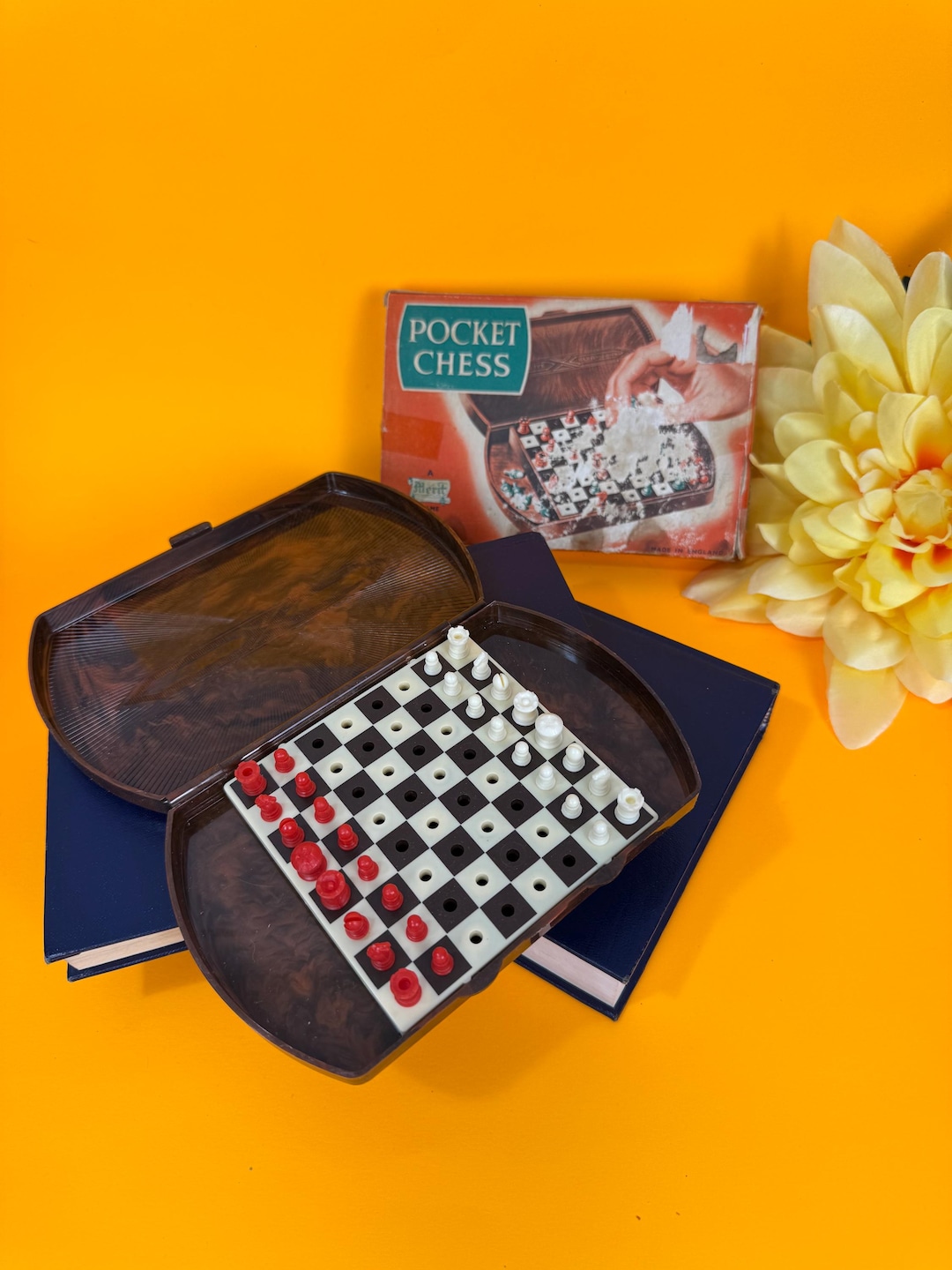 Vintage Pocket Chess Set "merit Game" - J & L Randall Ltd. (cat. No ...