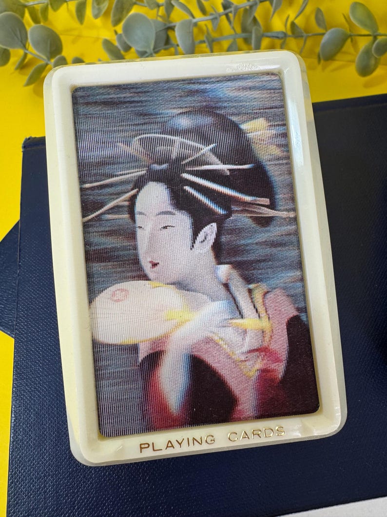 Vintage Nintendo Playing Cards – 1960s Lenticular Geisha Collector Set ...