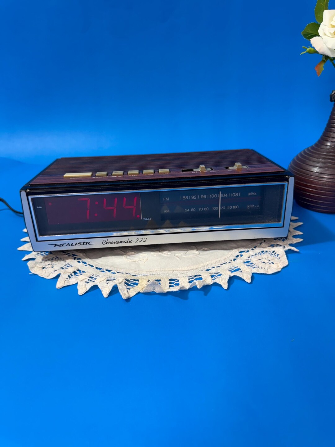 Chronomatic-222 Digital Clock Radio (model 12-1529) - Faux Wood Grain ...