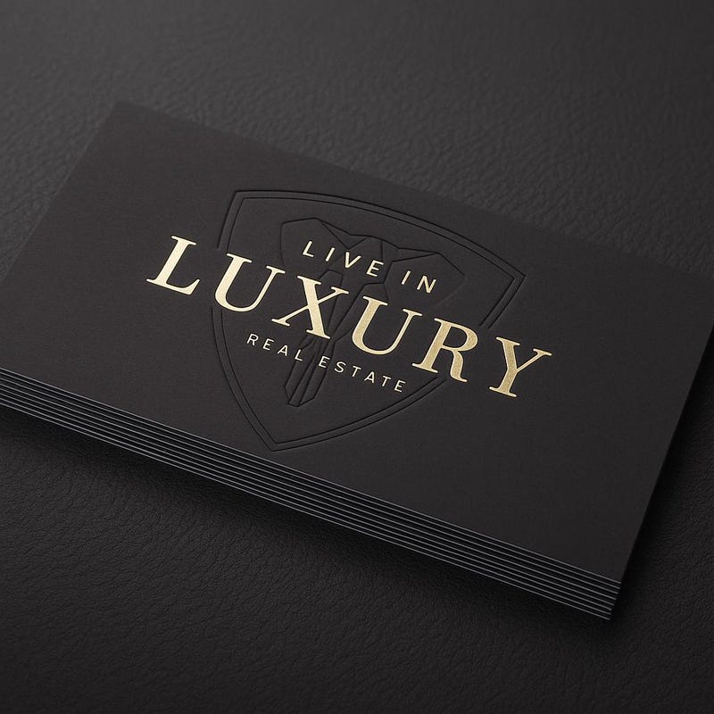 Gold Embossed Business Cards - Etsy