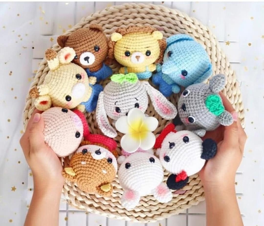 11 Mini Animal Crochet Pattern Bundle Amigurumi PDF, Cute Crochet ...