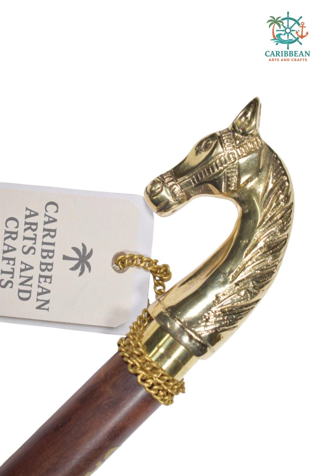 Personalised Engraved Cane Horse Head Walking Stick – Handmade Brass ...