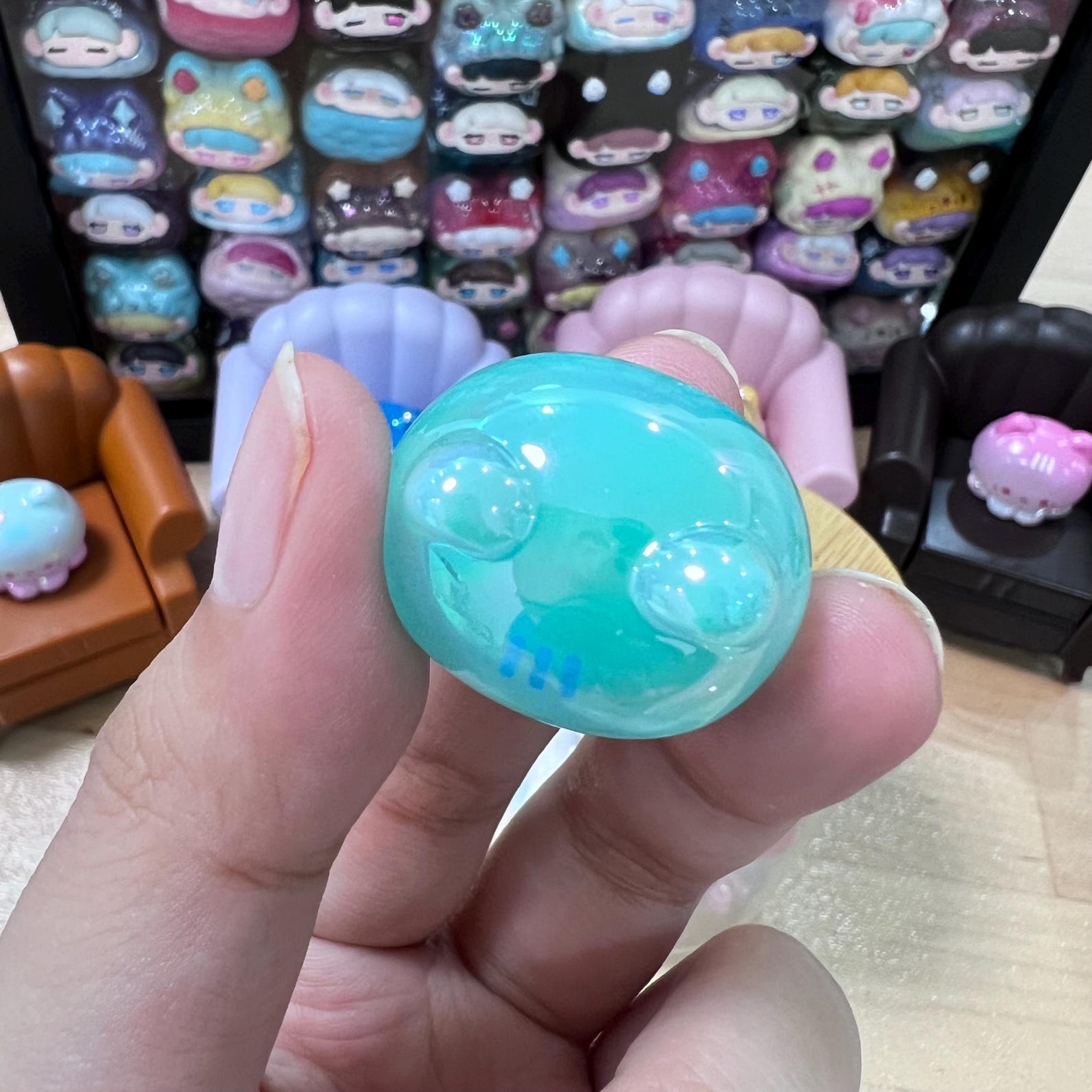 Kawaii Cute Mini Octopus Cat Display Figure - Peppermint With Filling ...