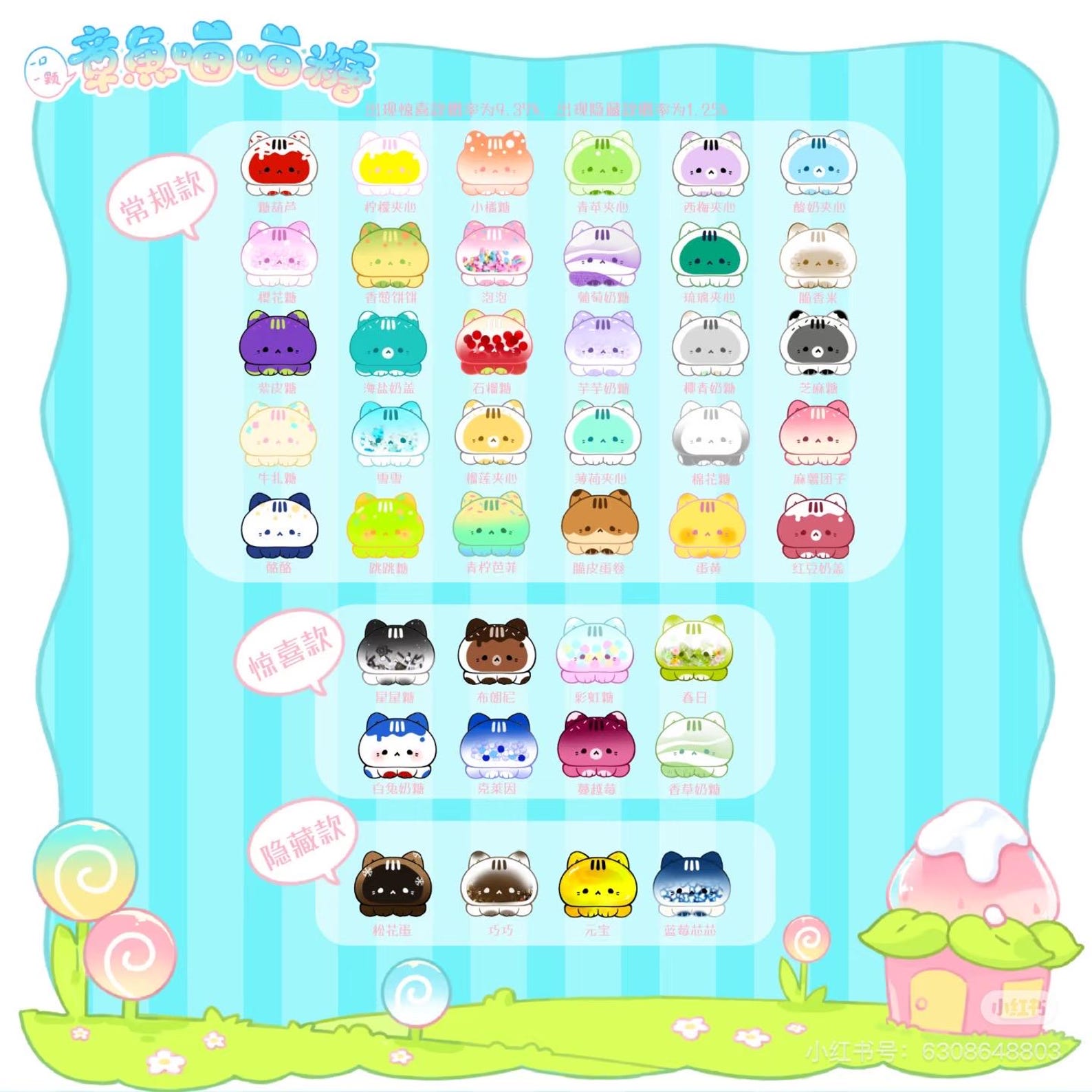 Kawaii Cute Mini Octopus Cat Display Figure - Peppermint With Filling ...