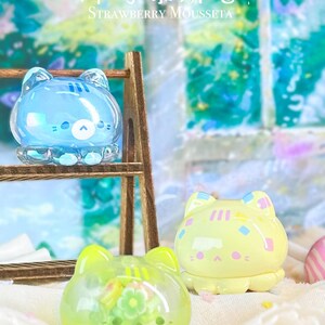 Kawaii Cute Mini Octopus Cat Display Figure - Peppermint With Filling ...