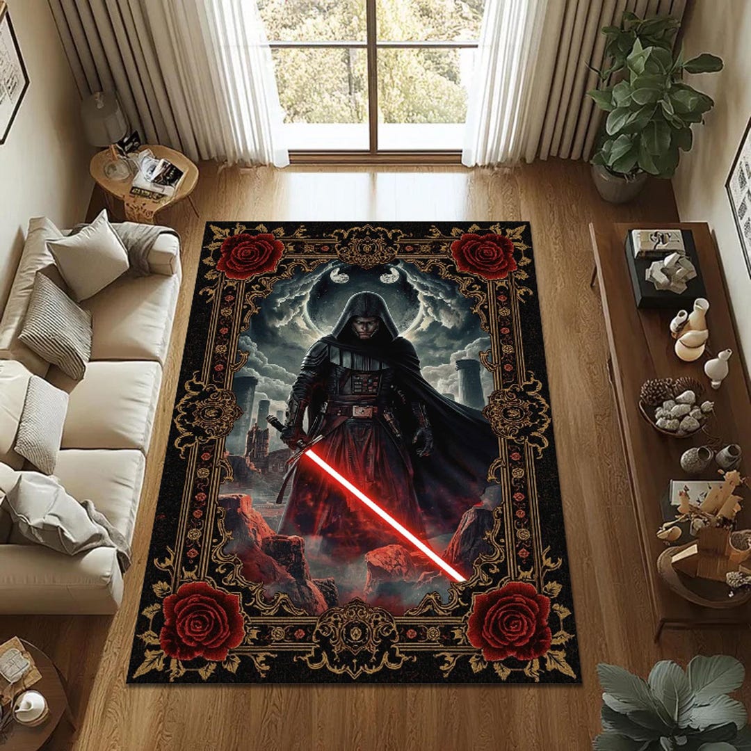 Dark Lord Rug, Dark Gothic Sci-fi Rug, Villain Inspired Carpet With ...
