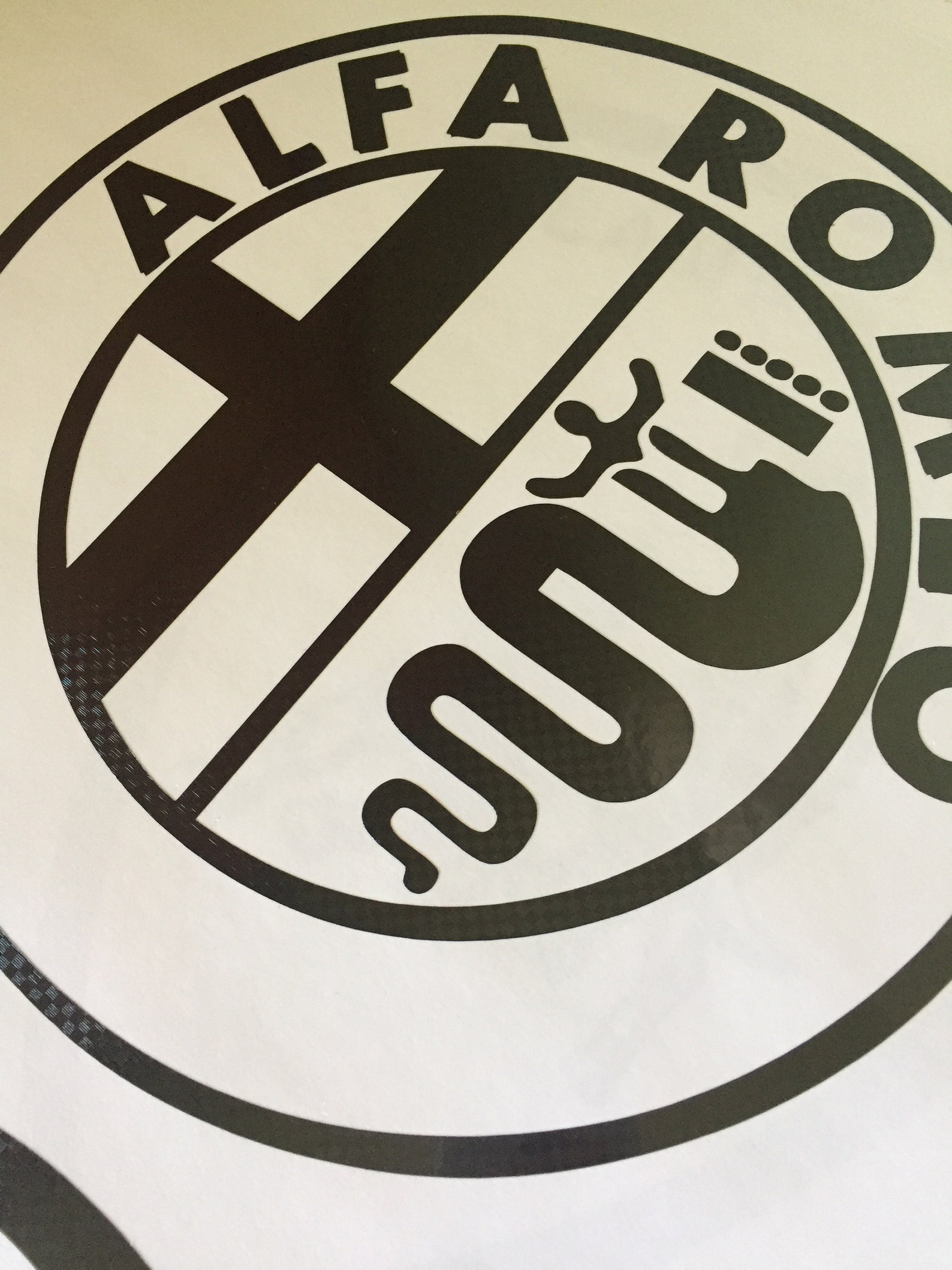 Alfa Romeo Carbon Fiber Wall Decal | Large Size Wall Art | Ultra High ...