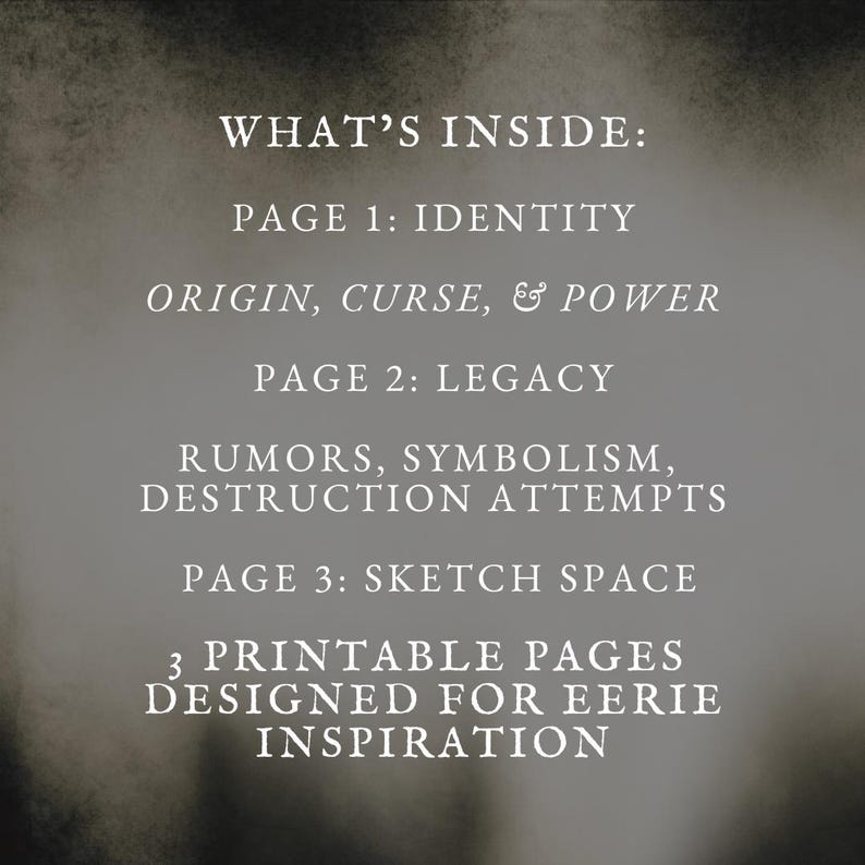 Cursed Object Tracker – Writing Worksheet | TTRPG Worldbuilding ...