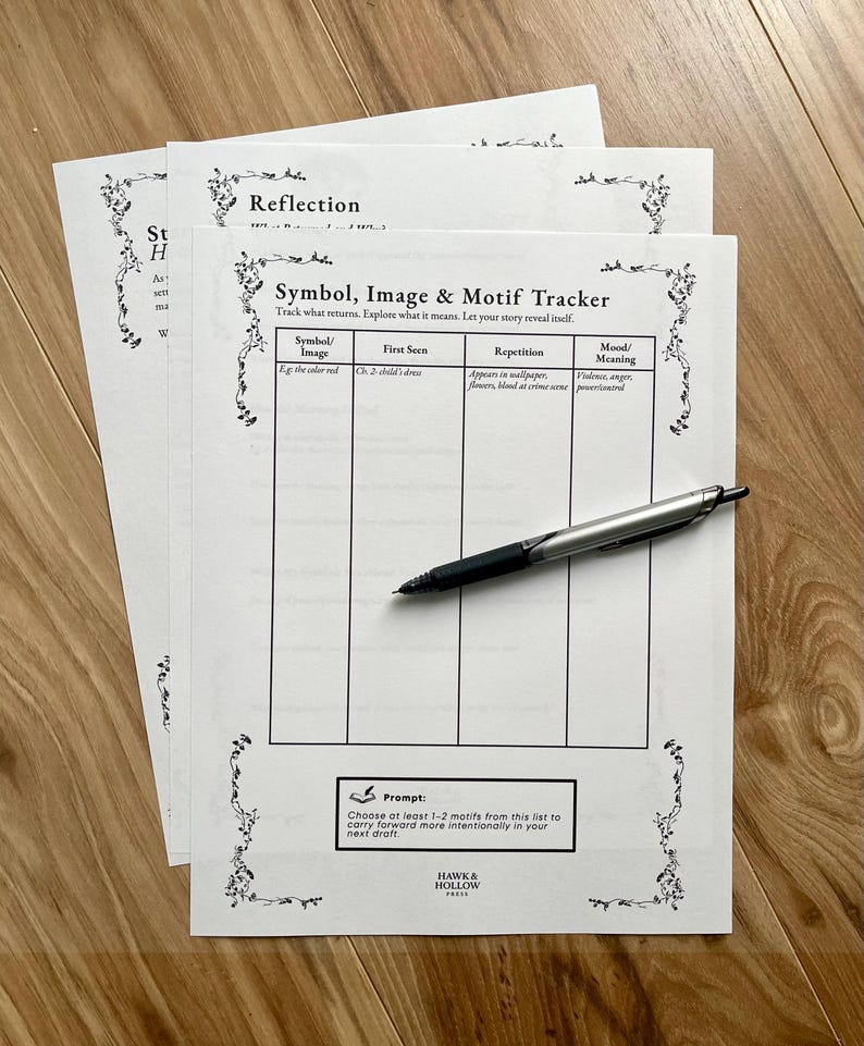 The Symbol Map – Printable Revision Worksheet for Fiction Writers ...