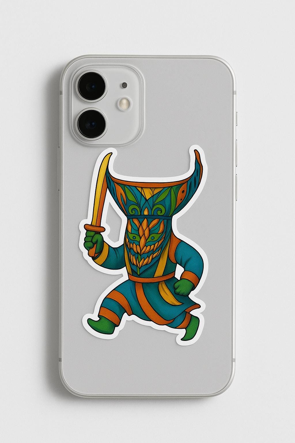 Phi Ta Khon Mask Stickers: Thai Festival Art (A4 PDF & PNG Digital ...