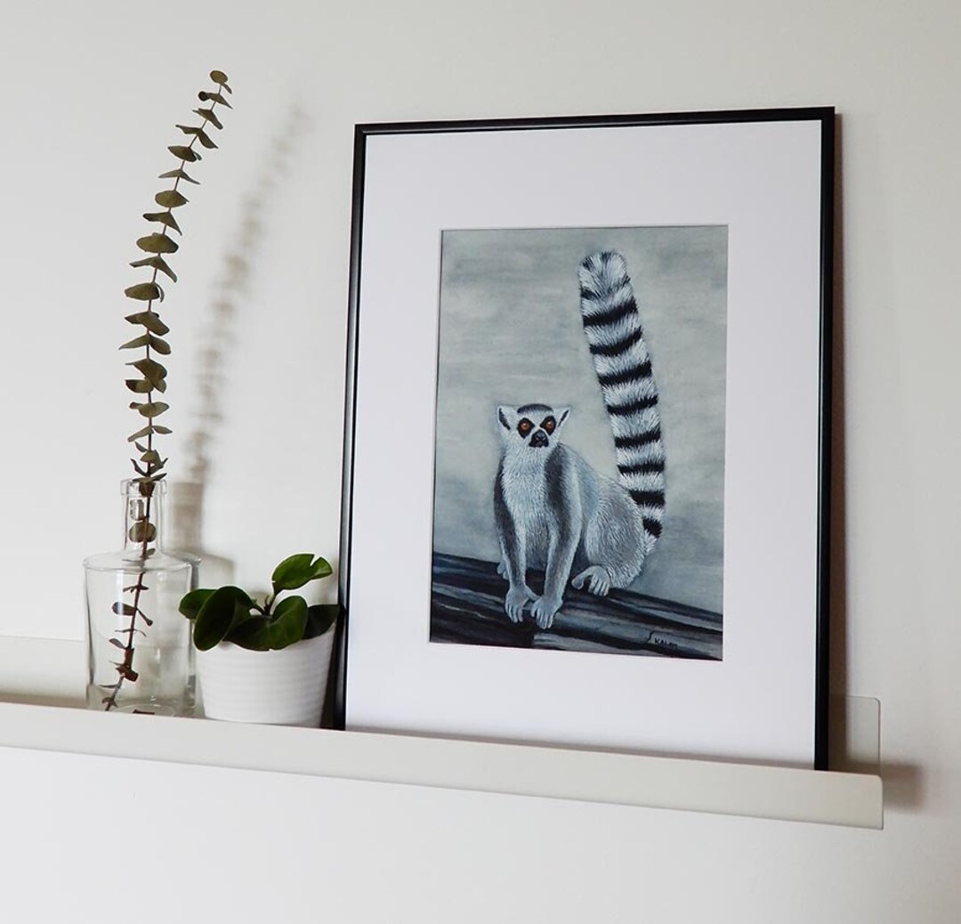 Lemur Original Watercolor for Wall Decoration - Etsy UK