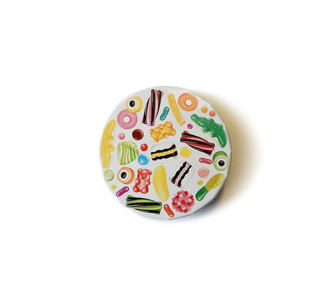 Illustrated Metal Click-clack Box, Candy/pill Box, Chewing Gum/pocket ...