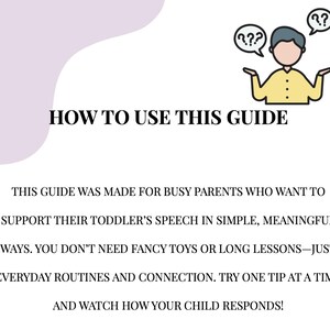 Toddler Speech Therapy at Home Printable Parent Handout for Late ...