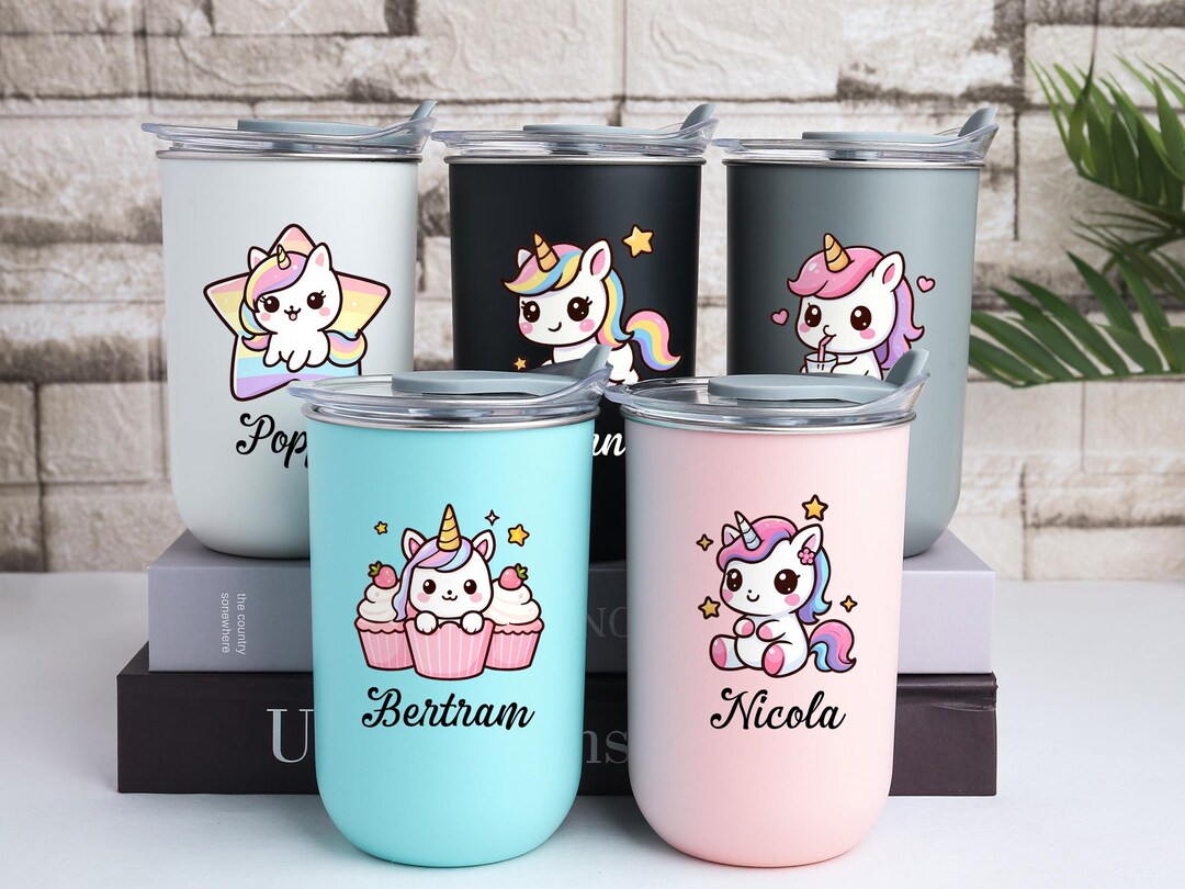 Personalized Student Travel Mug, 300ml Water Mug With Lid, Children's ...