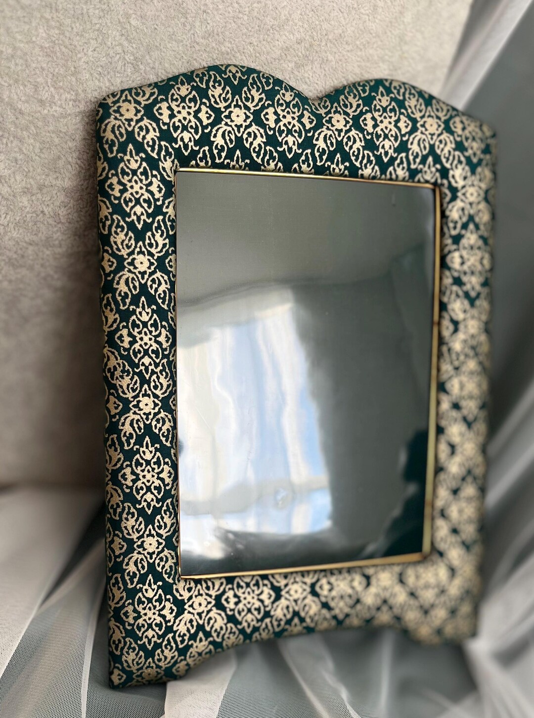 Vintage Oriental Style Green and Gold Fabric Photo/picture Frame From ...