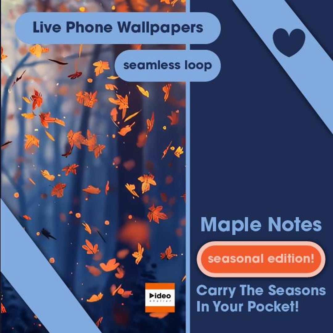 Animated Maple Leaf Phone Wallpaper: Calming Fall Lock Screen (fhd ...