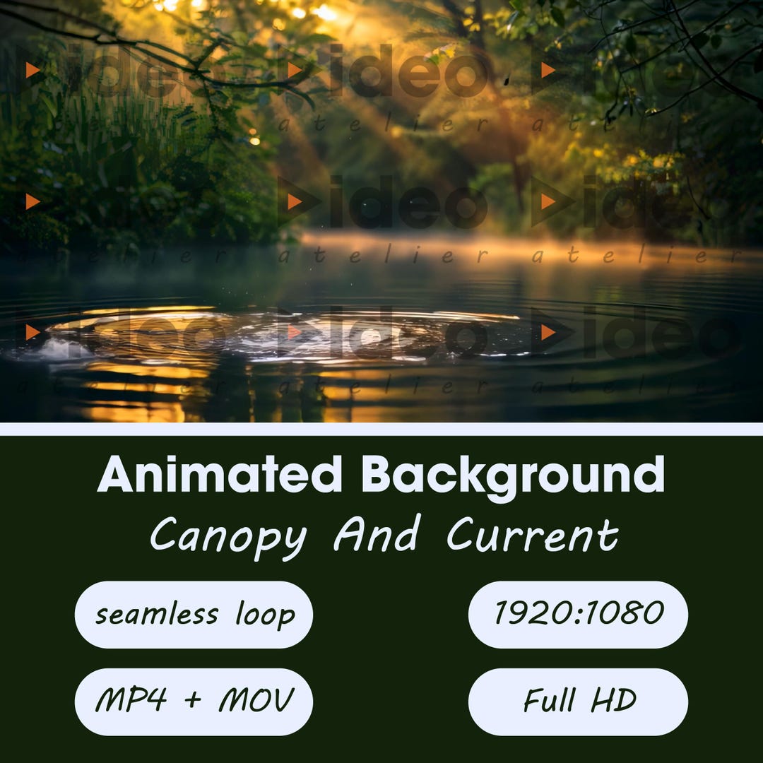 Canopy and Current • Zoom Teams Streamer Background Home Nature Video ...
