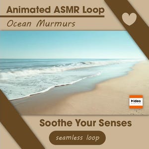 Ocean Murmurs | Animated ASMR Loop Video | 1 Min 1080p Full HD ...