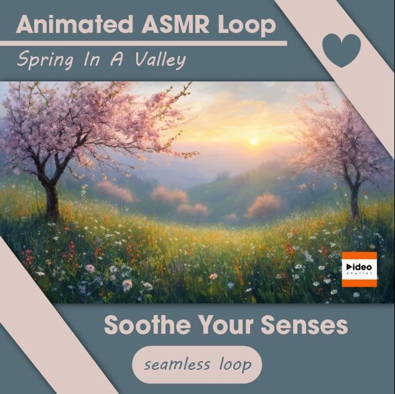 Animated Spring Valley ASMR Video Loop: Relaxation, Meditation (1080p ...
