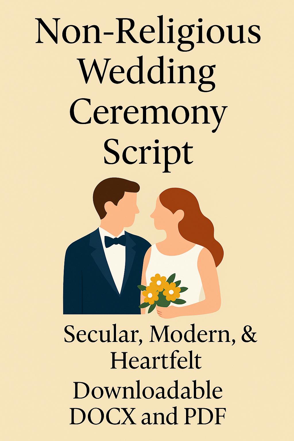 Non-religious Wedding Ceremony Script: Modern, Secular Officiant Guide ...