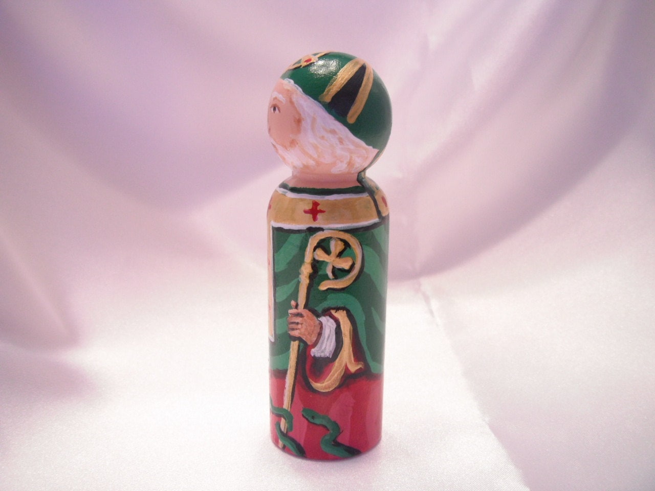 Catholic Saint Figure Peg Doll Toy Gift St. Patrick Made - Etsy