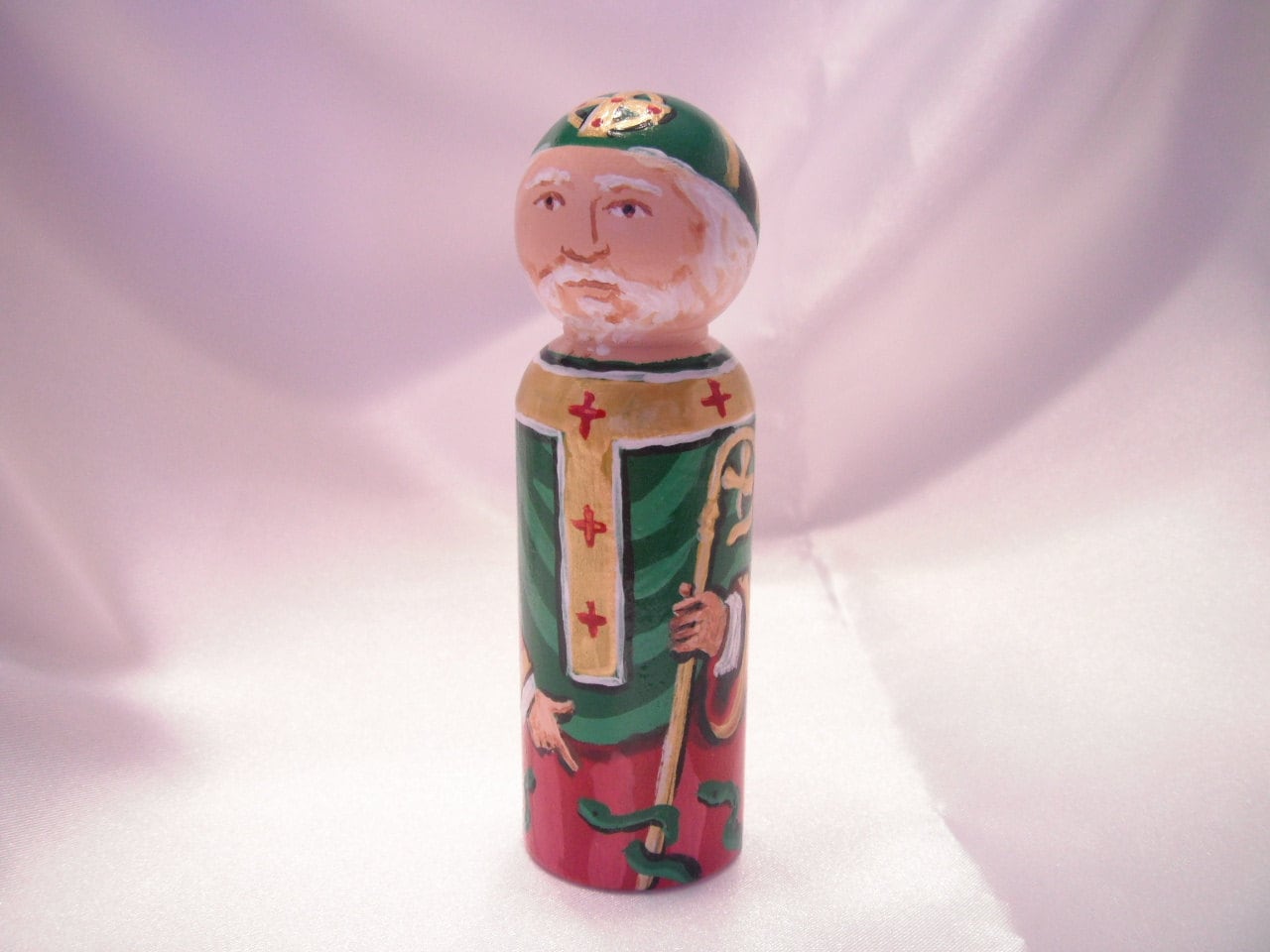 Catholic Saint Figure Peg Doll Toy Gift St. Patrick Made - Etsy