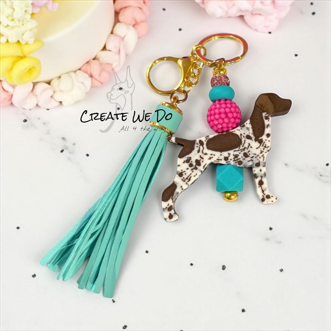 GSP Keychain {dog Breed German Shorthaired Pointer} Tassel - Etsy
