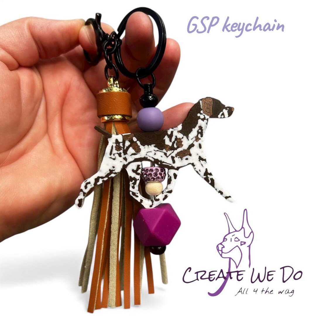 GSP Keychain {dog Breed German Shorthaired Pointer} - Etsy